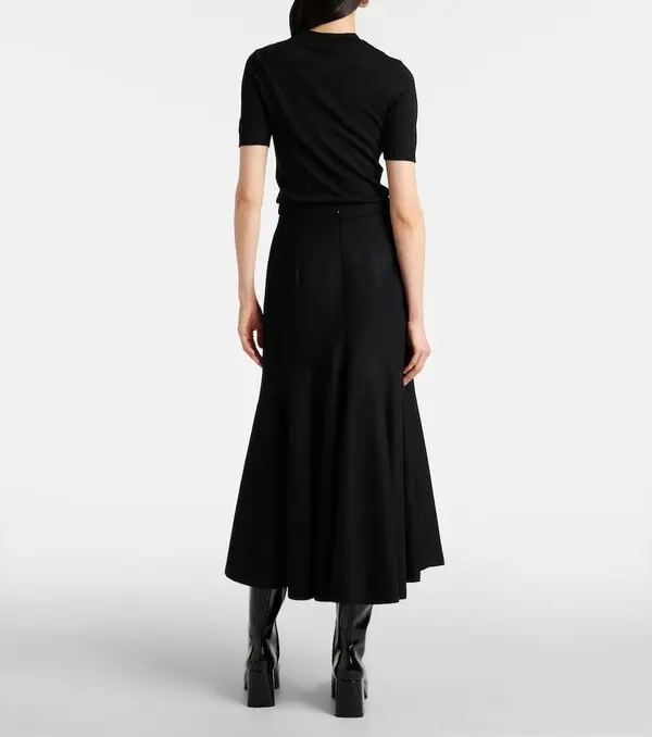 PATOU Peplum Midi Skirt