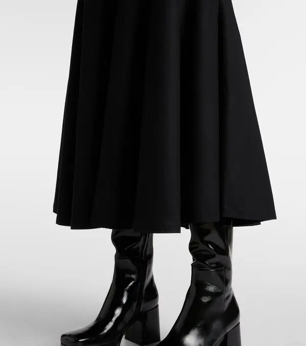 PATOU Peplum Midi Skirt
