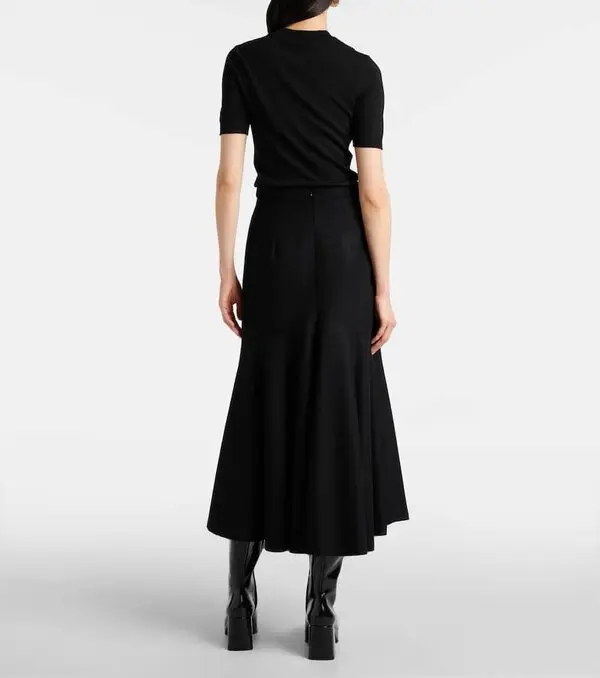 PATOU Peplum Midi Skirt
