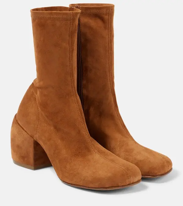 Dries Van Noten 65 Suede Ankle Boots - Brown