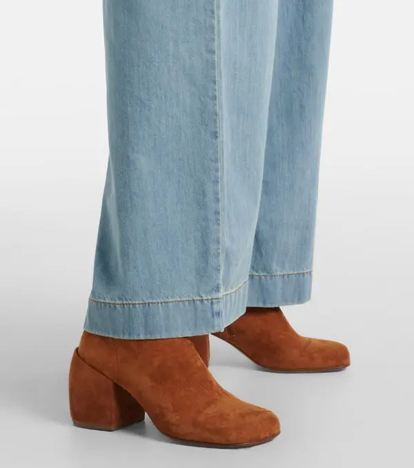 Dries Van Noten 65 Suede Ankle Boots