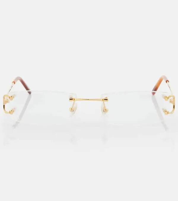CARTIER Rectangular Eyeglasses - Gold