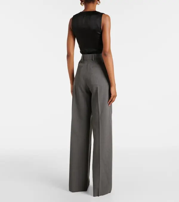 Valentino Garavani High-rise Straight Wool Pants