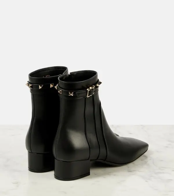 Valentino Garavani Rockstud 40 Leather Ankle Boots