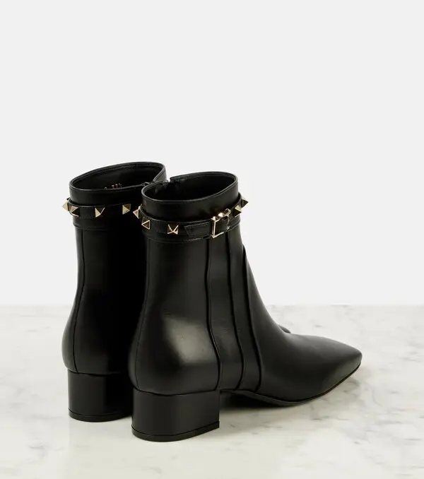Valentino Garavani Rockstud 40 Leather Ankle Boots