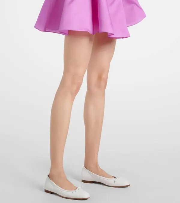 Manolo Blahnik Verallii Leather Ballet Flats