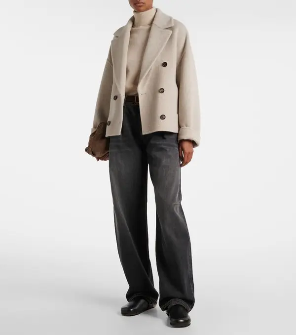 Brunello Cucinelli Monili Shearling-lined Leather Clogs