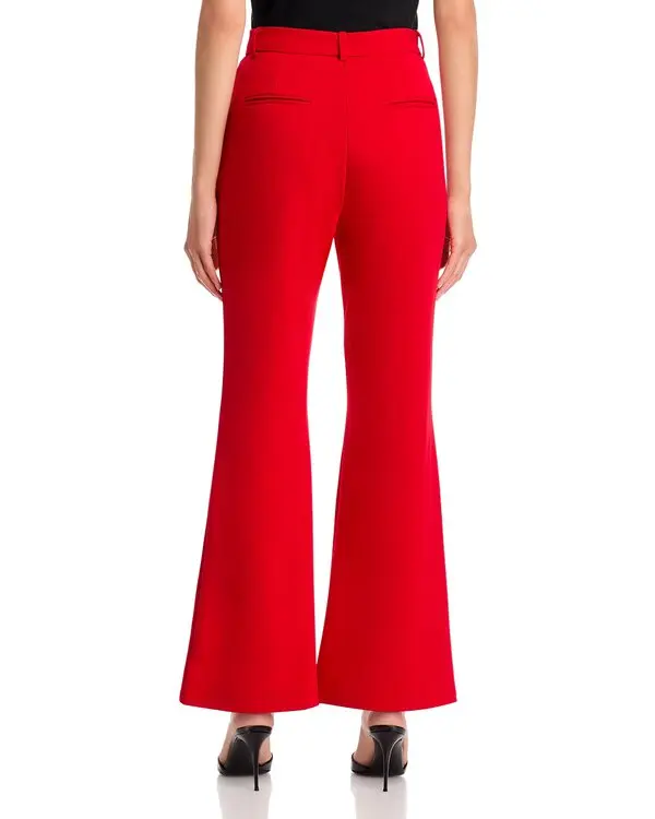 Aqua Crepe Flare Pants