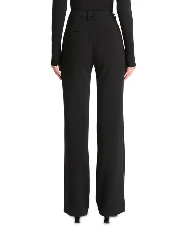 Vince High Rise Flare Leg Trousers - Black