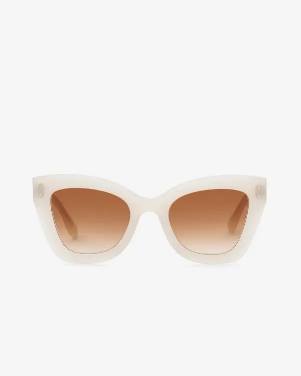 Isabel Marant Louny Butterfly Sunglasses - Ivory/brown Shaded
