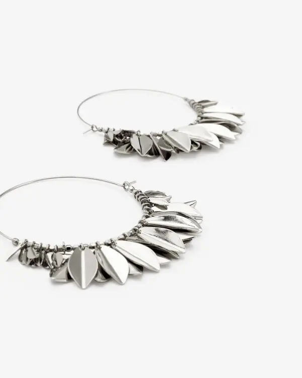 Isabel Marant Metal Leaf Earrings - Silver