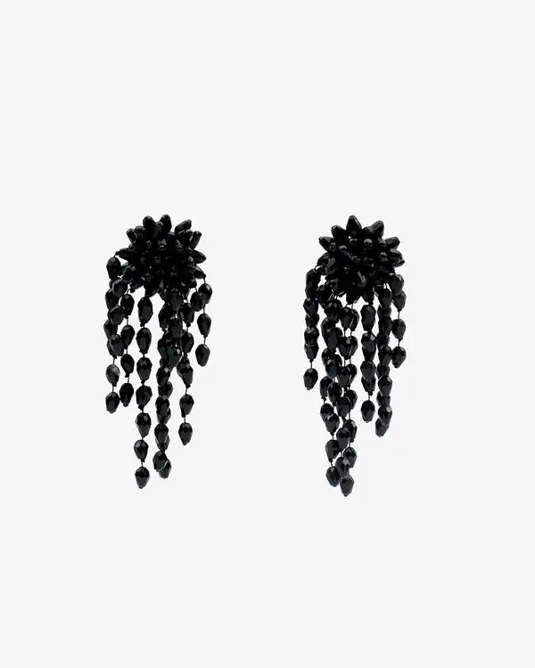 Isabel Marant Hanabi Clip-on Earrings - Black/silver