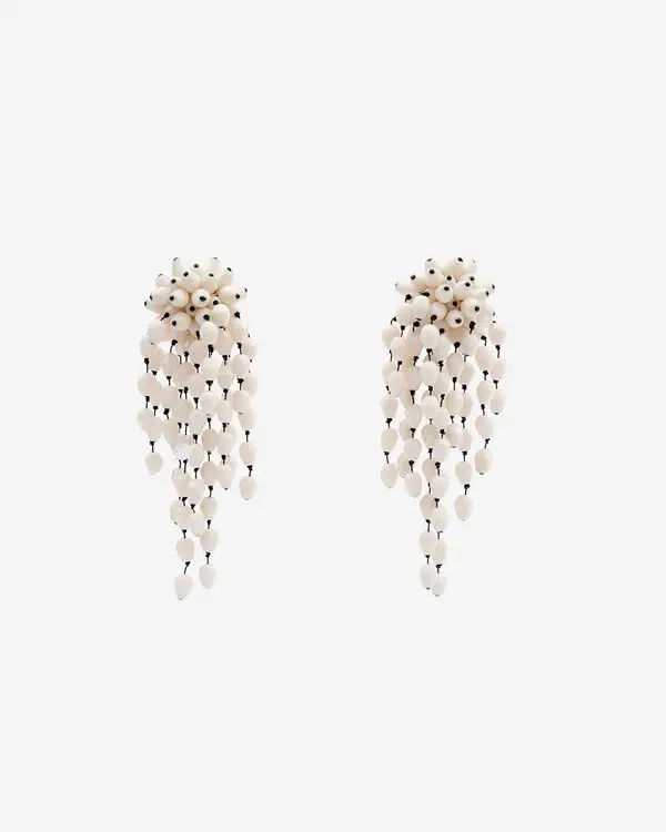 Isabel Marant Hanabi Clip-on Earrings - Ecru/silver