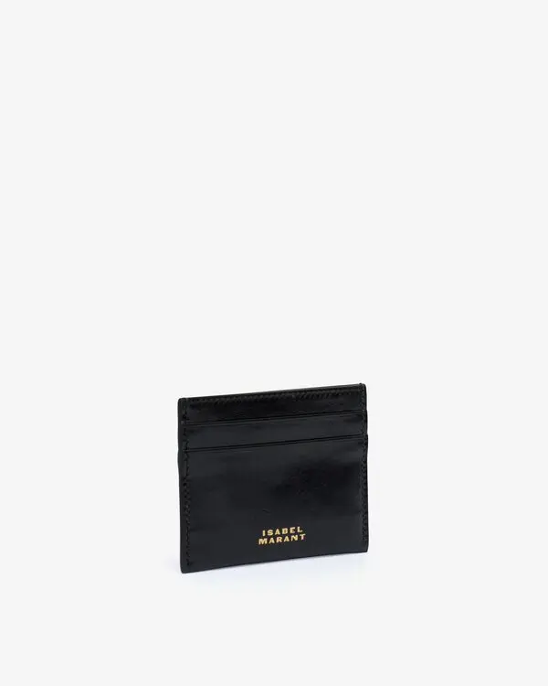 Isabel Marant Chiba Card Holder - Black/gold