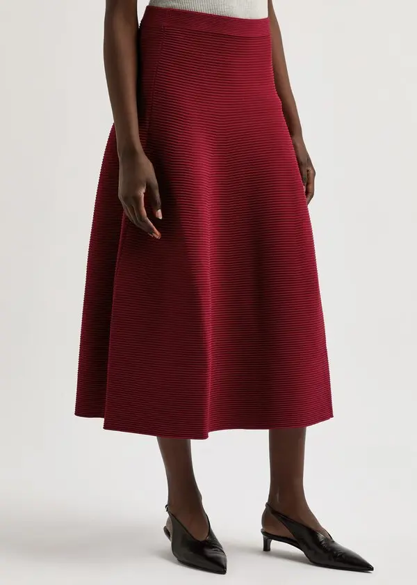 Jonathan Simkhai Jennifer Ribbed-knit Midi Skirt