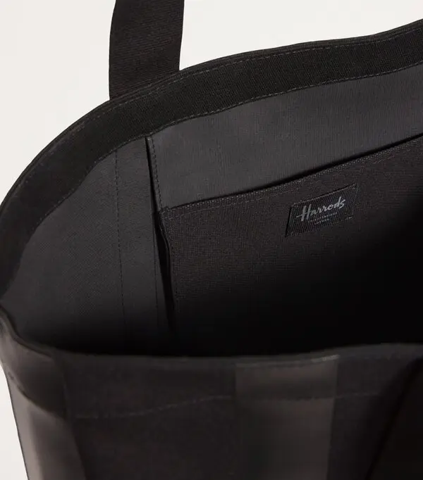 Harrods Large Cotton Logo Tote - Black