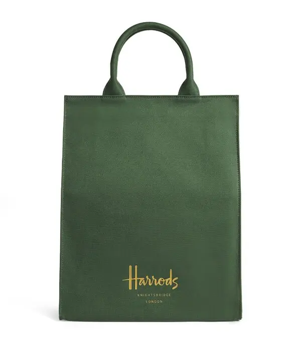Harrods Medium Cotton Logo Tote Bag