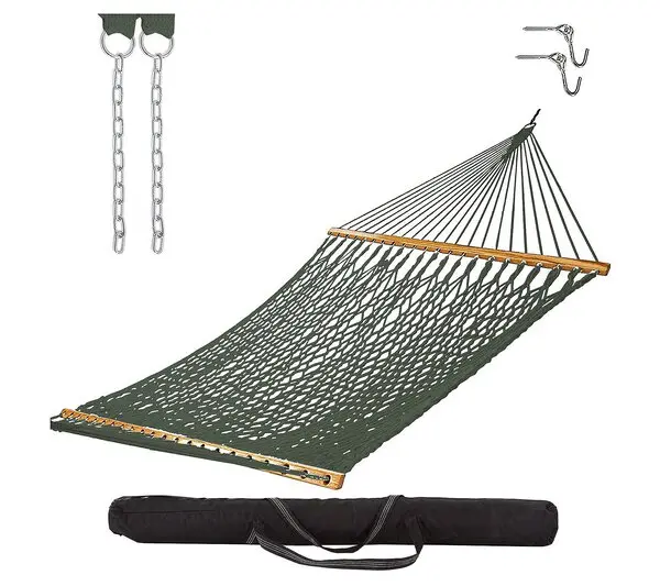 CASTAWAY LIVING Cotton Rope Hammock With Bag - One-color