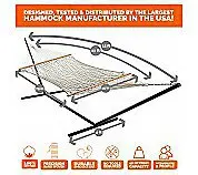 CASTAWAY LIVING Cotton Rope Hammock Stand Combo