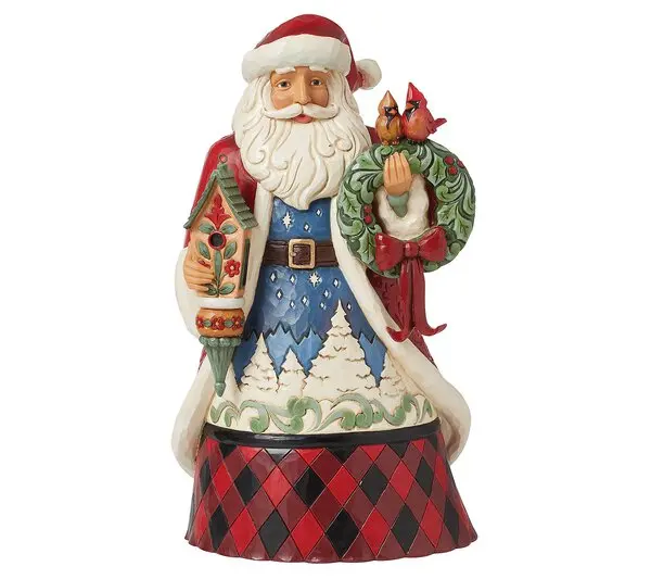 JIM SHORE Highland Glen Santa Bird Fig - One-color