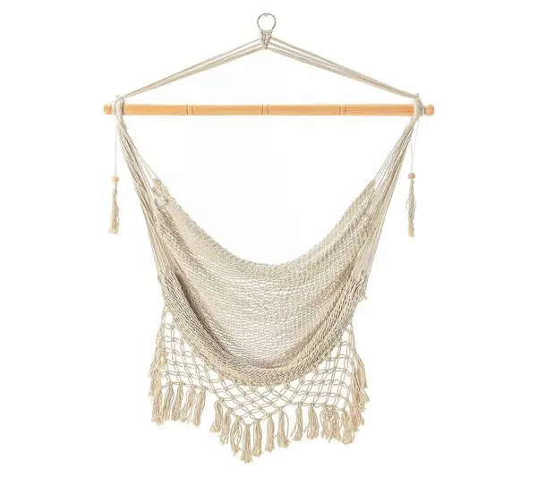 CASTAWAY LIVING Macrame Fringe Design Swing