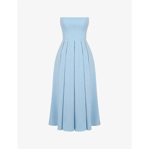 white christmas dresses Oakley Strapless Draped Maxi Dress | Ivory | Dresses main image 0