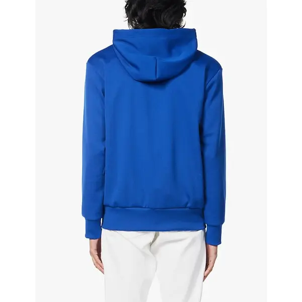 Play Comme Des Garcon Regular-fit Tech-knit Woven Hoody - Navy