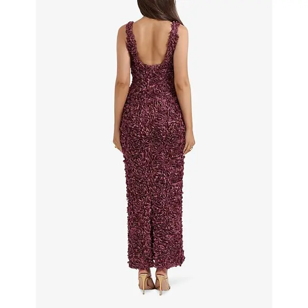 house of cb purple floral dress House of CB Aiza grape floral print maxi dress   Size XS, S and M (fits  true to size, stocking M in plus cup option)  RRP: $376  Rental Price: $95