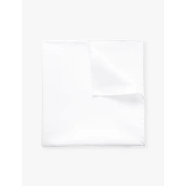 Eton Cotton-twill Pocket Square - White
