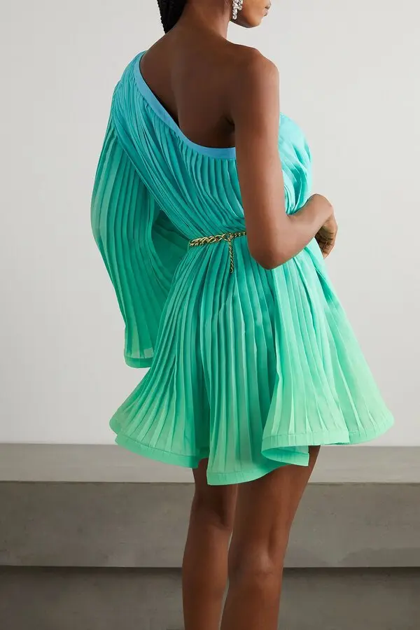 knee length dresses for ladies Mini Dress with Lace Contrast