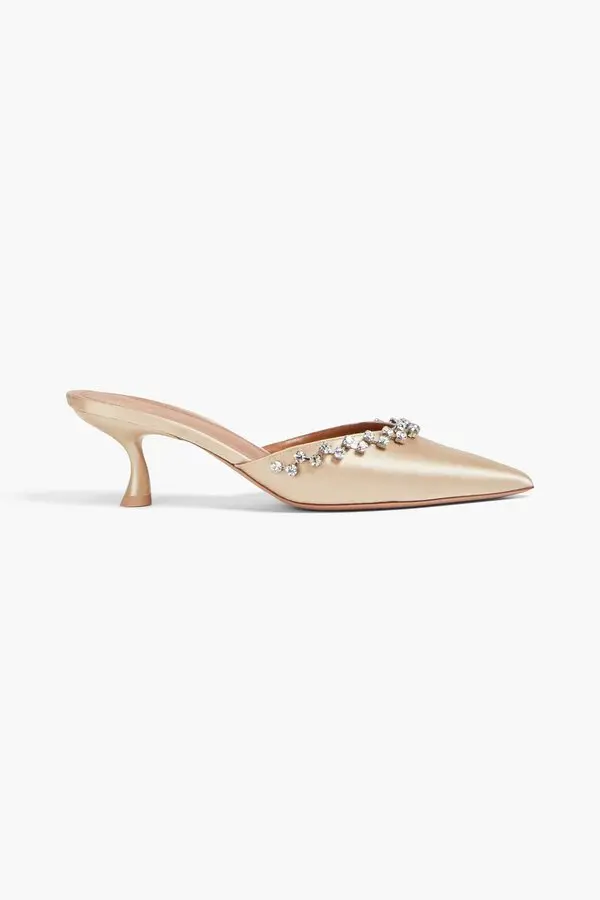 MALONE SOULIERS Gwyn 45 Crystal-embellished Mules