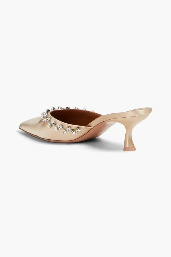 MALONE SOULIERS Gwyn 45 Crystal-embellished Mules
