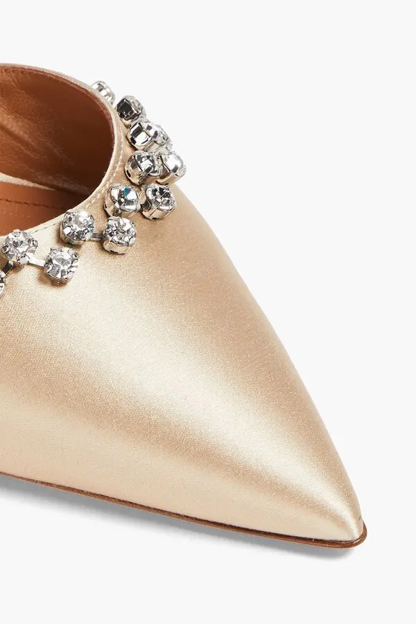 MALONE SOULIERS Gwyn 45 Crystal-embellished Mules