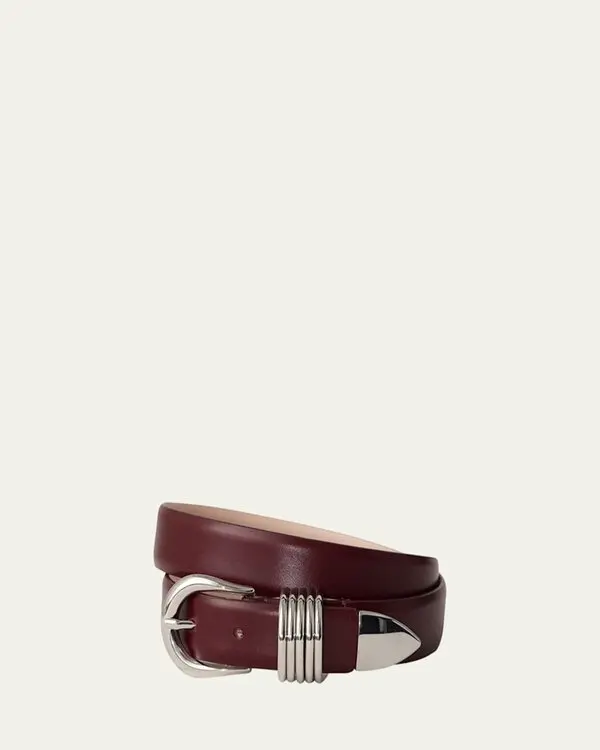 DEHANCHE Hollyhock Leather Belt - Marrone /