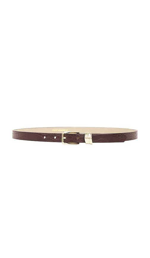 PETIT MOMENTS Sleek Belt - Brown Croc