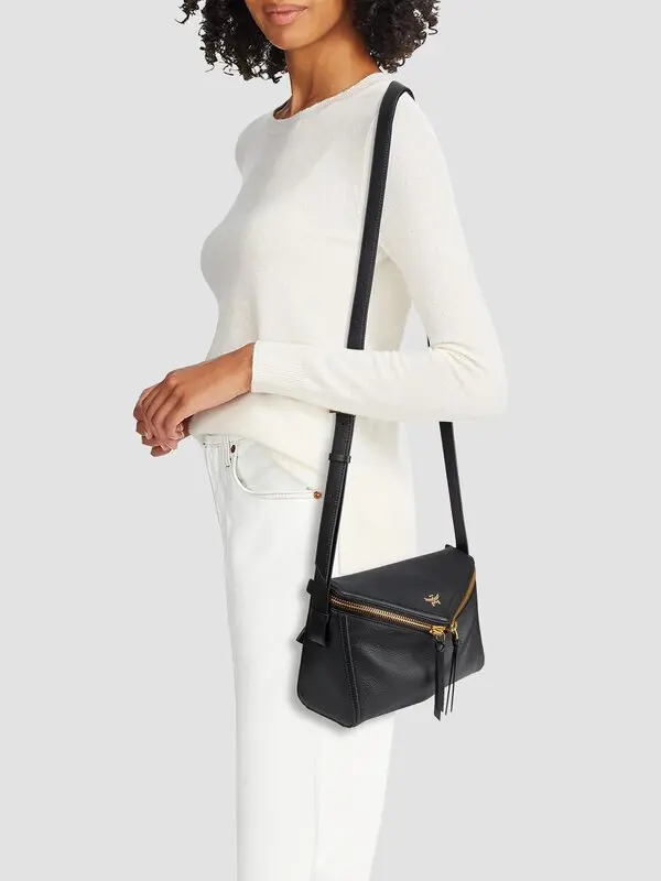 Mcm Diamant 3d Leather Shoulder Bag - Black