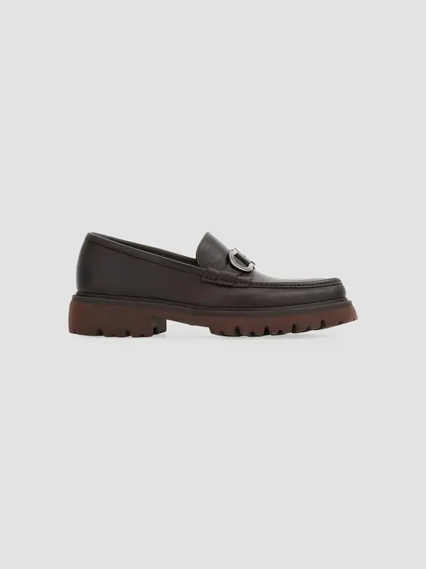 FERRAGAMO Cocoonvit Saddle Leather Loafers - Moro
