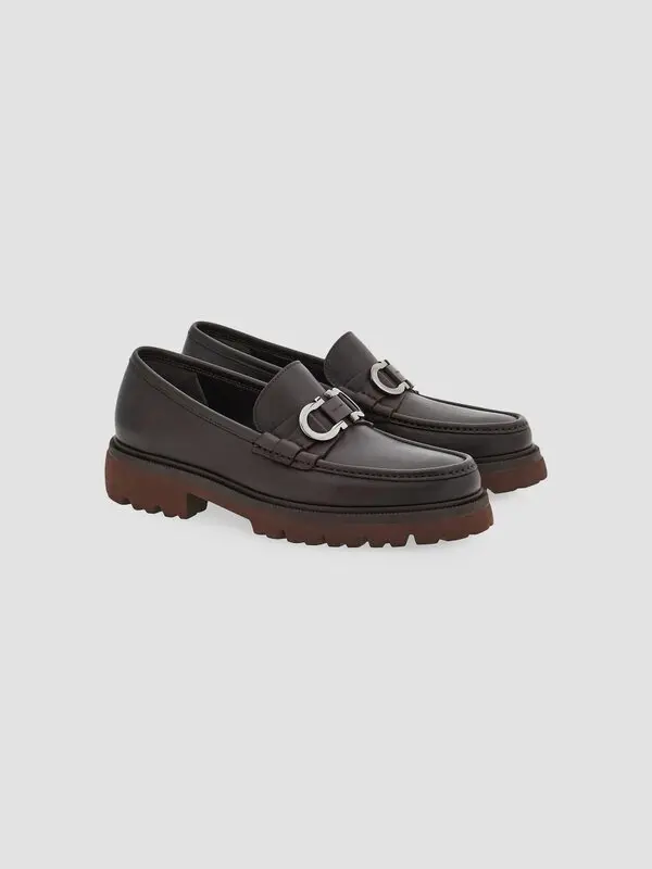FERRAGAMO Cocoonvit Saddle Leather Loafers - Moro