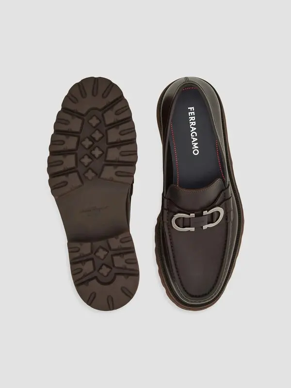 FERRAGAMO Cocoonvit Saddle Leather Loafers - Moro