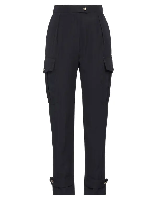 Alexander McQueen Midnight Wool And Cotton Pants - Blue