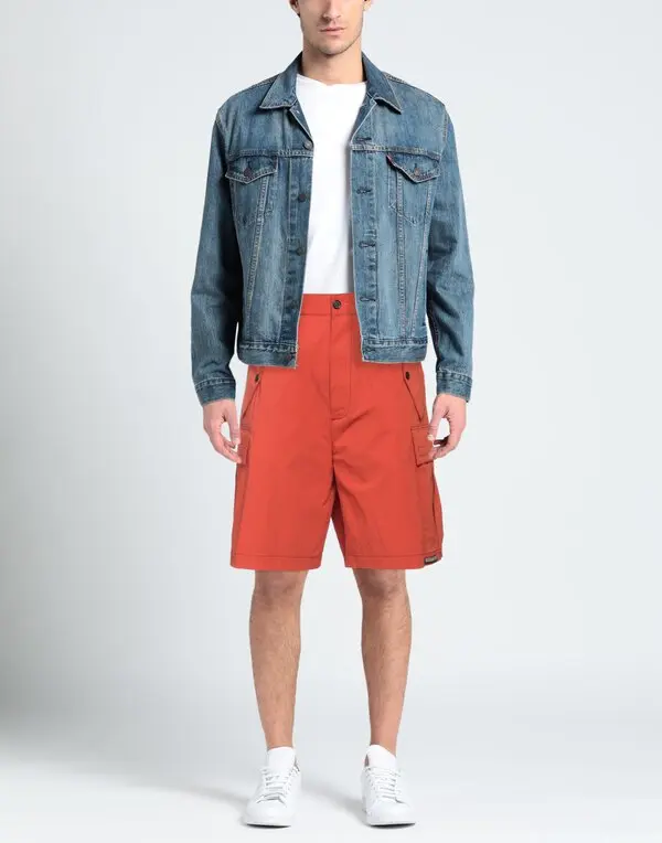 Dsquared2 Cotton Elastane Cargo Shorts - Rust
