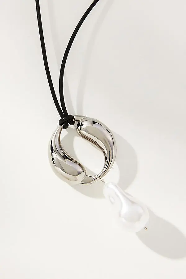 KOZAKH Spiral Drop Necklace - Silver