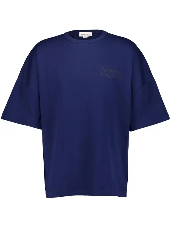 Alexander McQueen Exploded Logo T-shirt - Blue