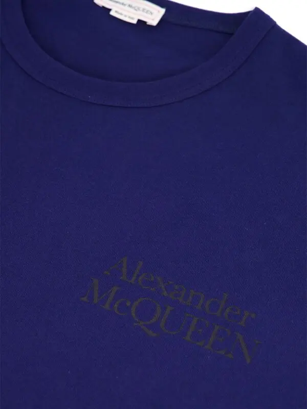 Alexander McQueen Exploded Logo T-shirt - Blue