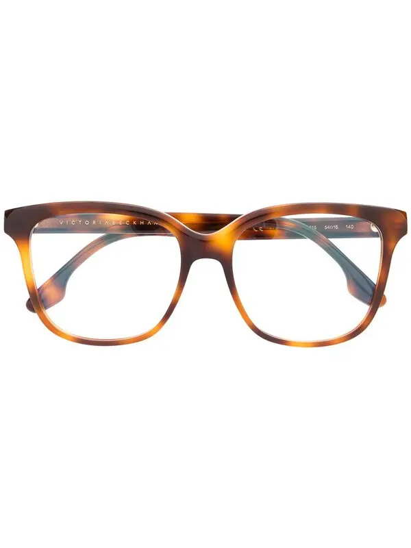 Victoria Beckham Tortoiseshell Square Glasses - Brown