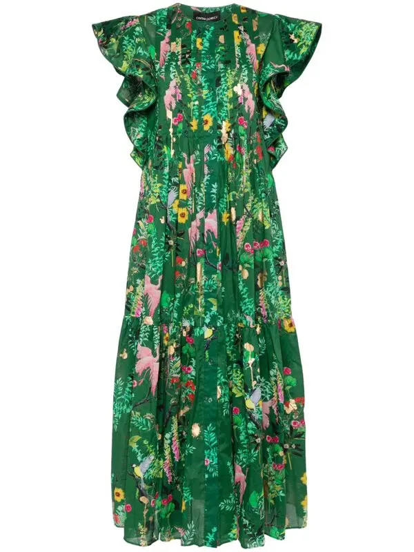 Cynthia Rowley Malta Kaftan Dress In Green - 20% Off | Editorialist