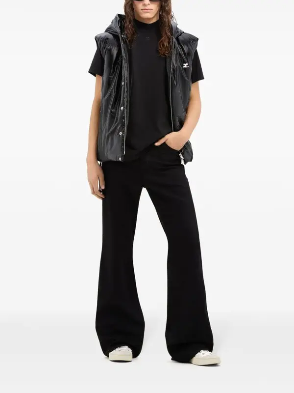 COURREGES Sleeveless Vinyl Puffer Jacket