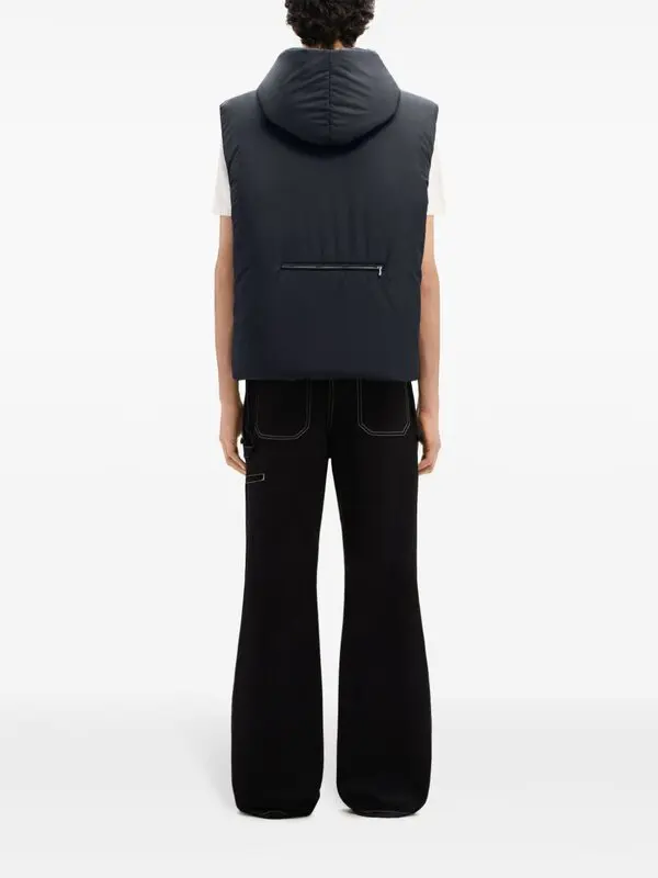 COURREGES Logo-patch Padded Gilet - Black