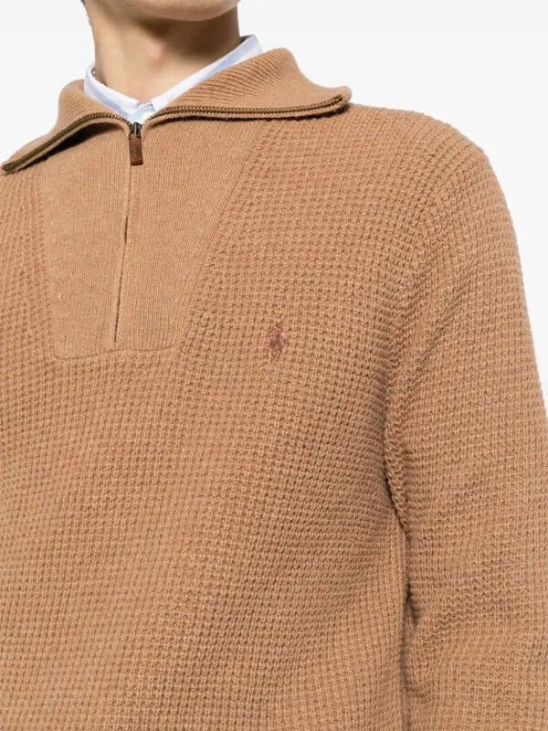 Polo Ralph Lauren Pony-embroidered Waffle-knit Jumper