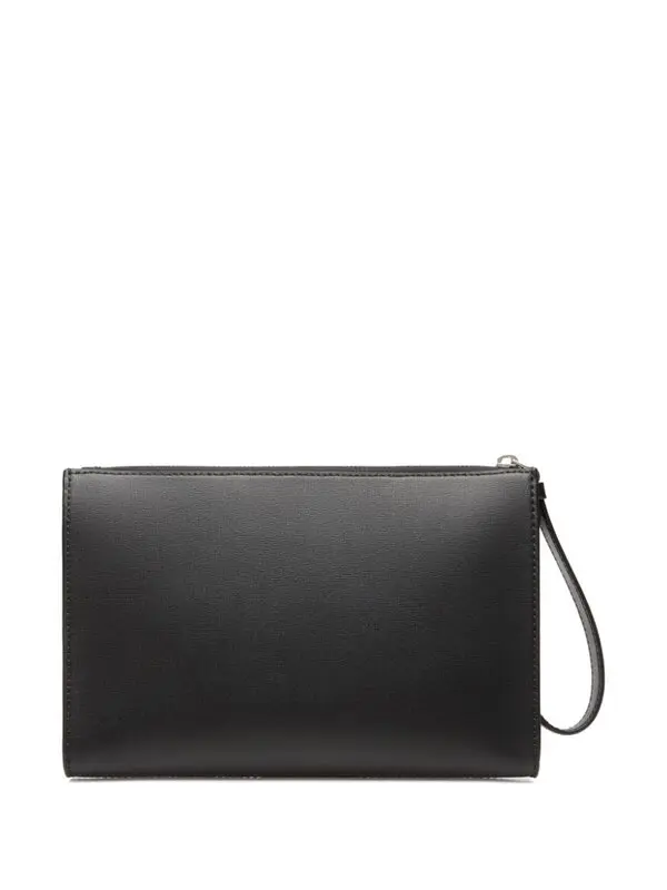 Bally Panel-detail Leather Clutch - Black